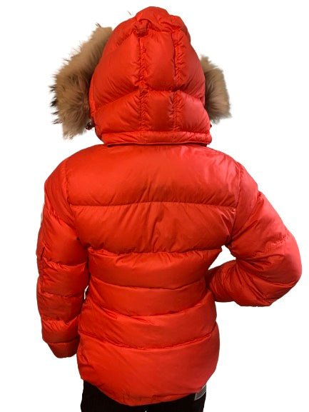 Pyrenex Women's Pink Down Filled Padded Fur Hooded Coat, UK Size 8 – V ...
